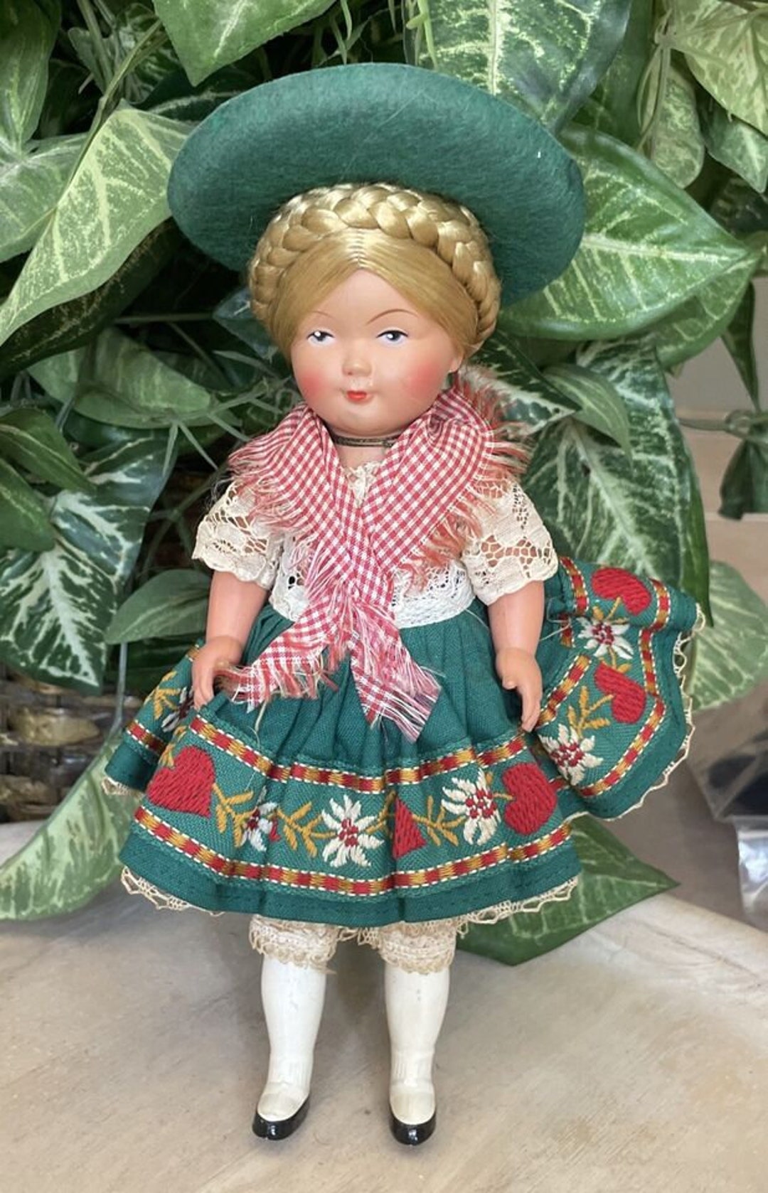 Vintage Trachten DOLL Puppen Celluloid Folk German Doll Bavarian ...