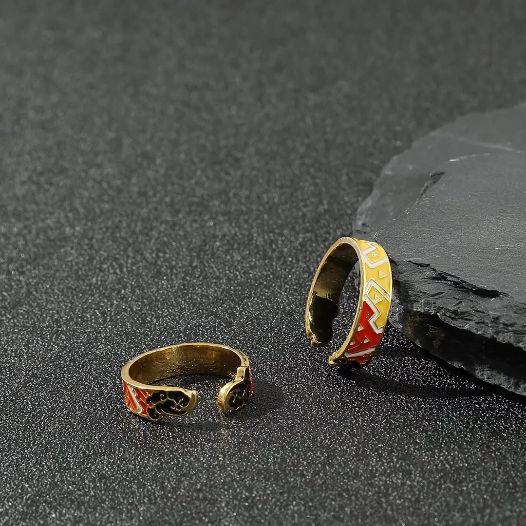 Zenitsu Inspired Ring Unique Anime Jewelry Gift Demon Slayer Jewellery ...