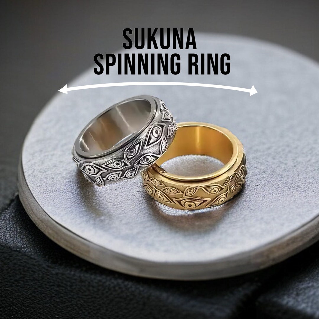 Jujutsu Kaisen Anime Sukuna Spinner Ring / Alivio de la ansiedad Fidget ...