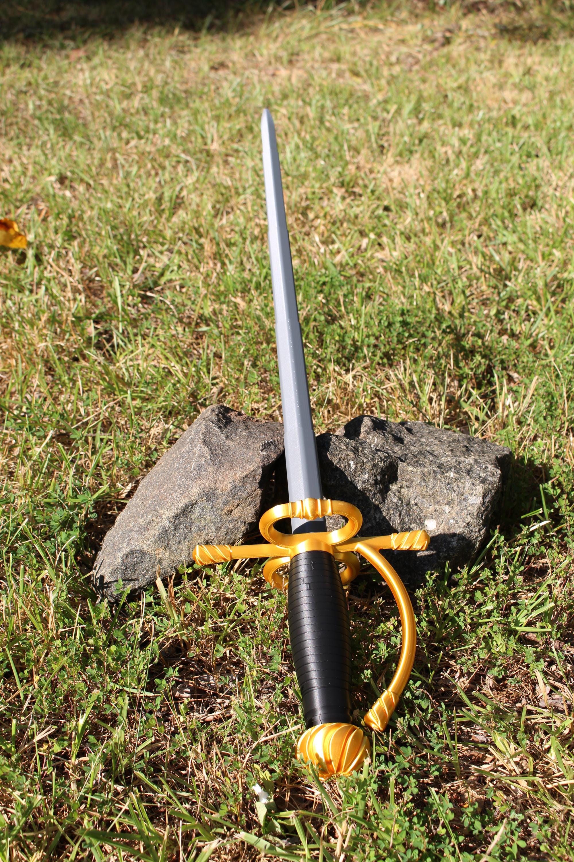 3D Printed Collapsible Rapier, Pirate Sword, Cosplay, Ren Faire Sword ...
