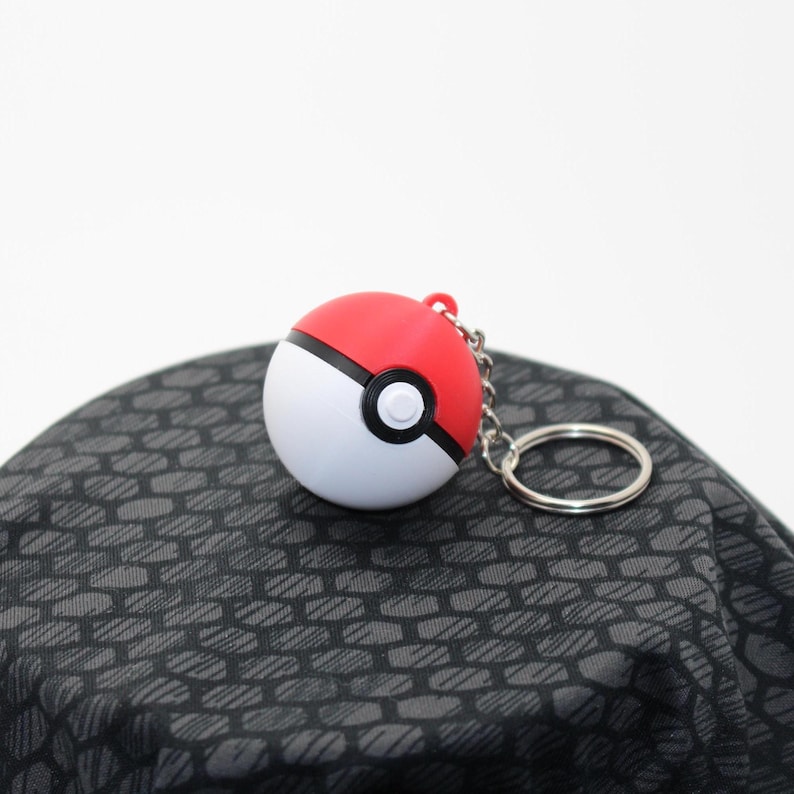 Pokeball Keychain, Pikachu, 3D Printed - Etsy