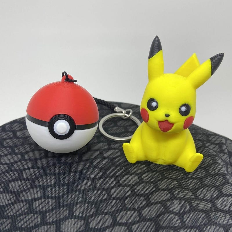 Pikachu Pokeball Keychain - Etsy