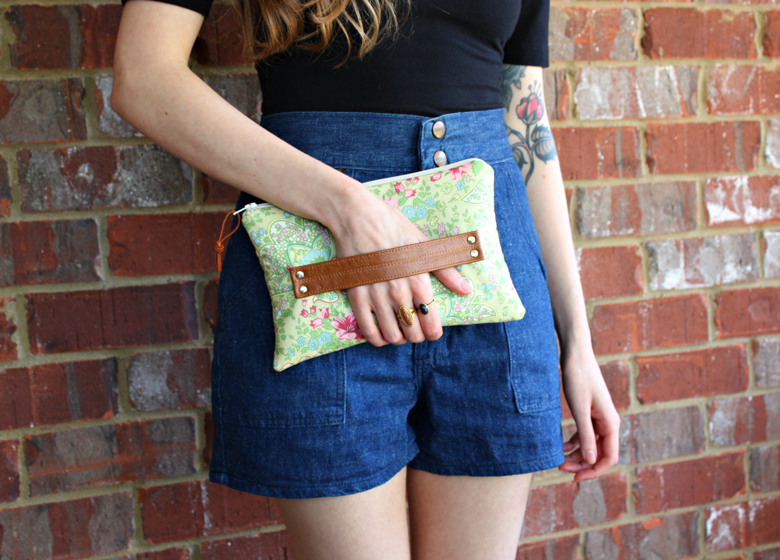 Springtime Floral Clutch / Wrist Handle - Etsy