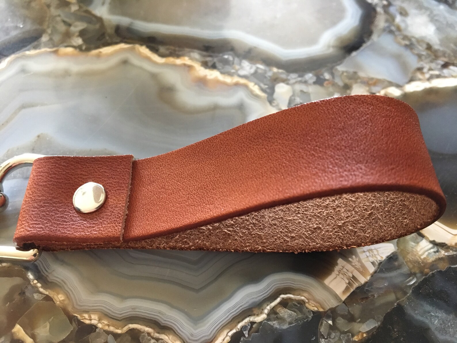 Leather Key Fob Leather Keychain | Etsy