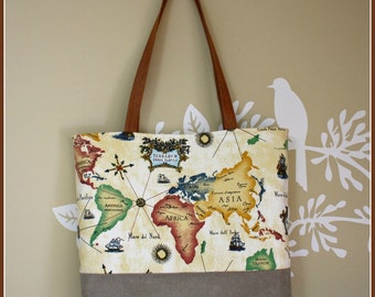 World Map Purse | Etsy