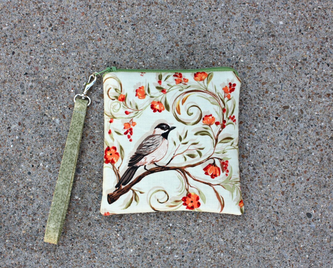 Bird Wristlet / Pouch / Coin Purse - Etsy