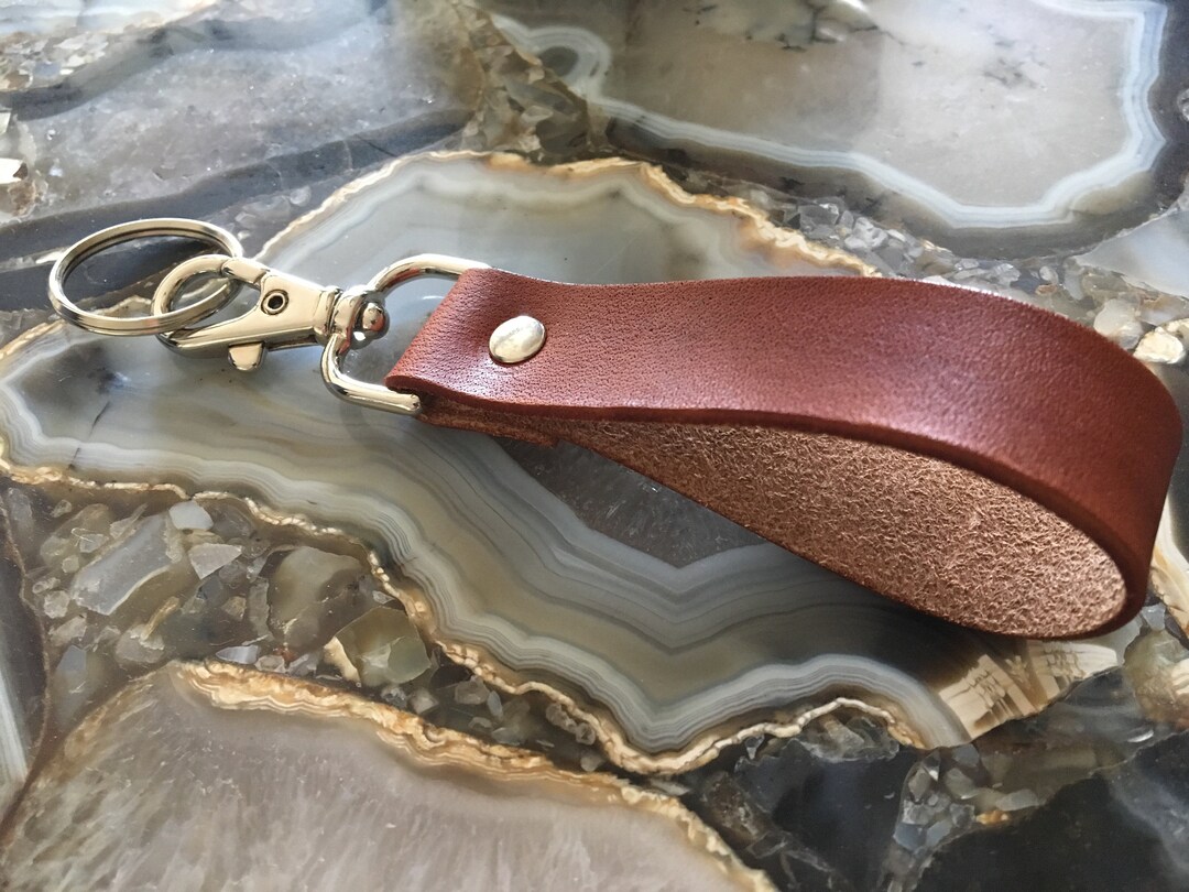 Leather Key Fob Leather Keychain - Etsy