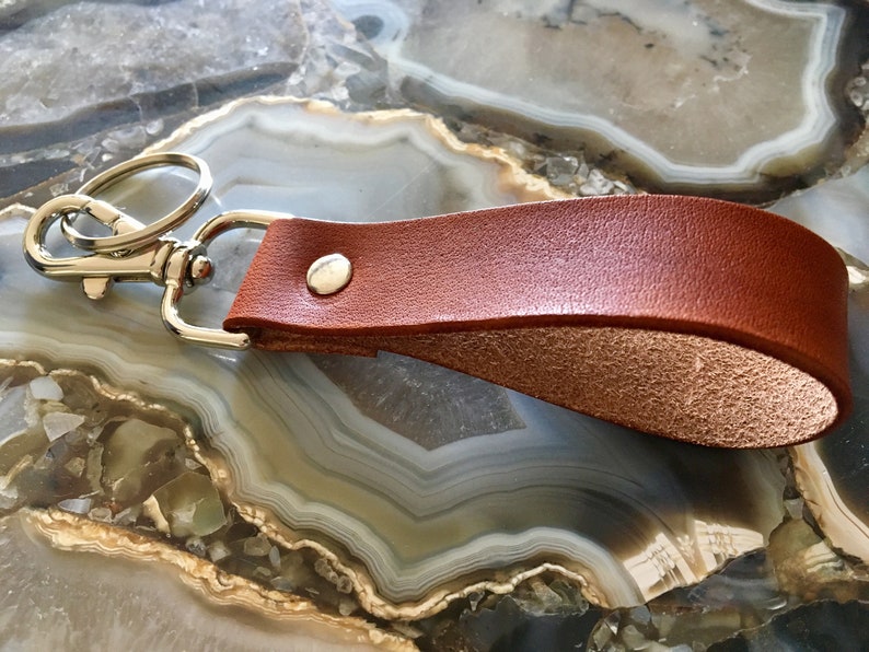 Leather Key Fob Leather Keychain - Etsy
