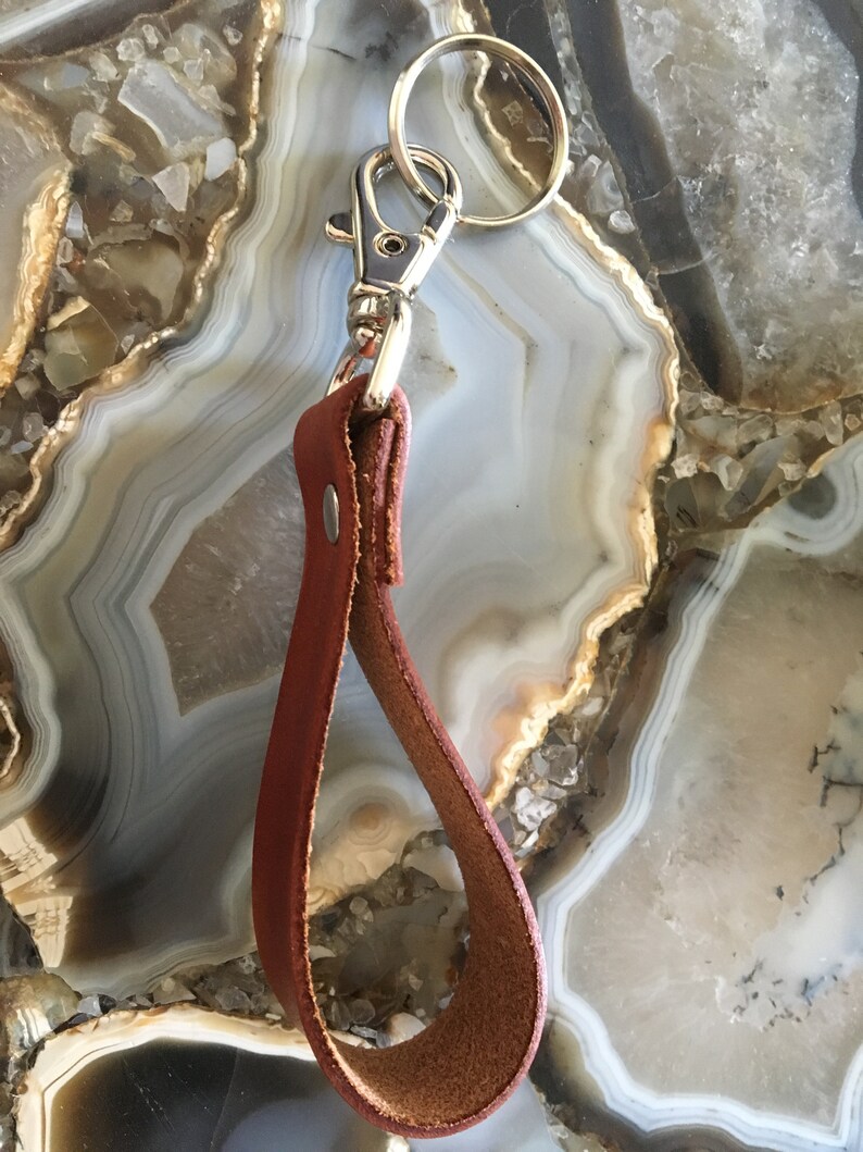Leather Key Fob Leather Keychain - Etsy