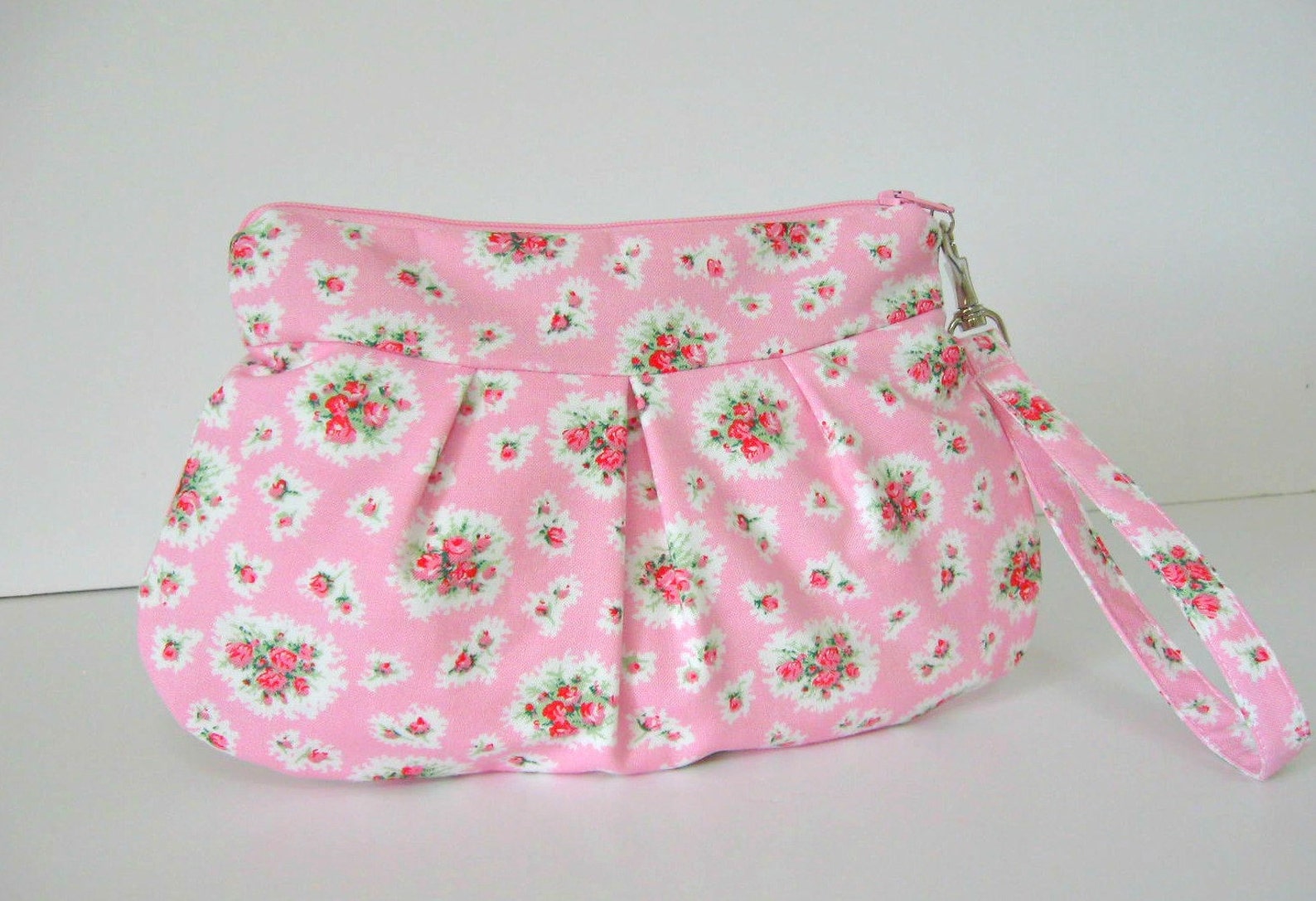 Rose Fabric Wristlet / Clutch - Etsy