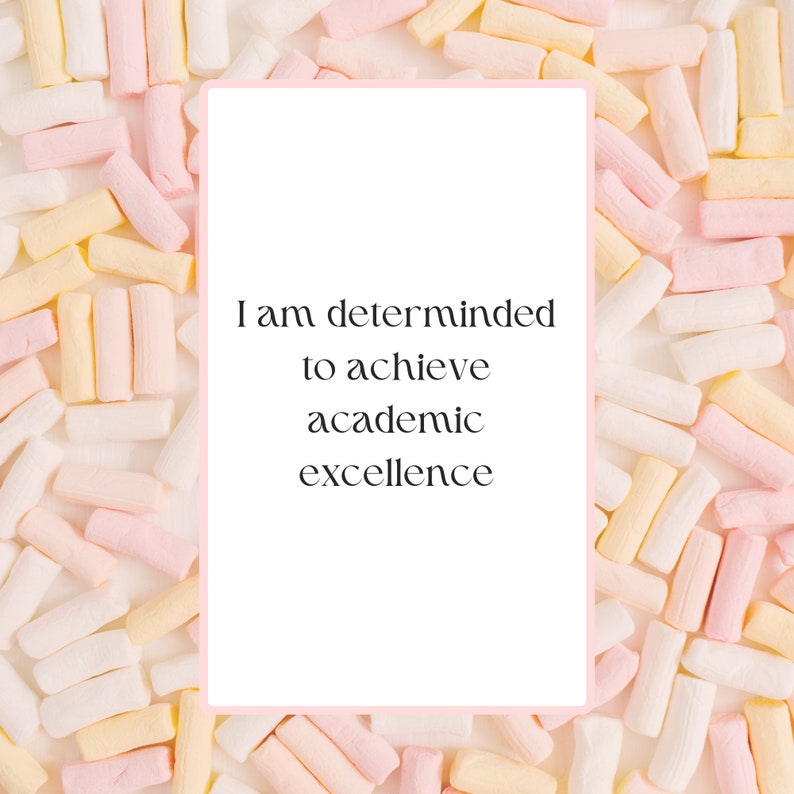 30 Student Affirmation Cards for Studies Encouragement and Motivational ...