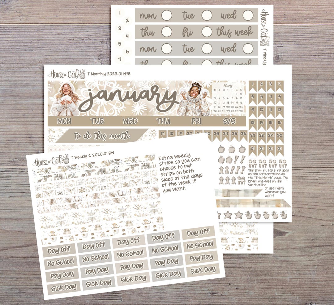 Laurel Denise TEACHER Monthly/weekly Kit January Snowy Winter - Etsy