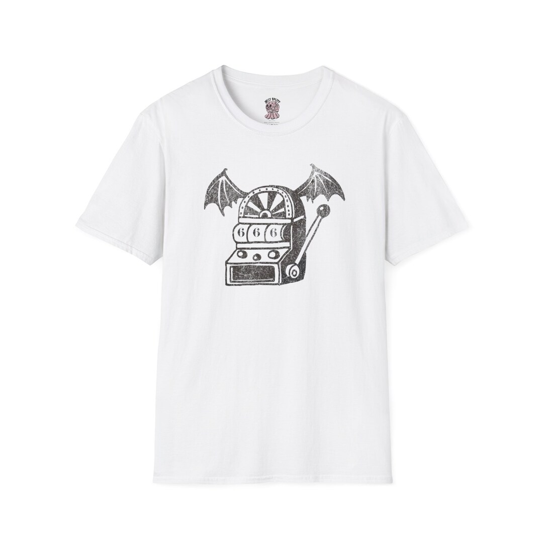 Funny Slot Machine Graphic Tee: Edgy Gothic Casino Lover Gift - Etsy
