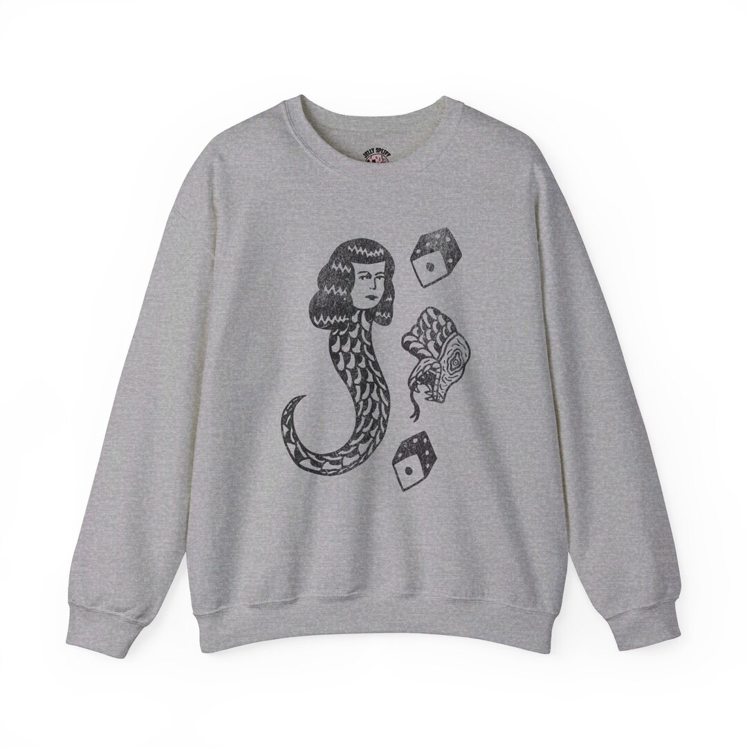 Snake Lady, Serpent Head and Snake-eyed Dice Graphic Sweatshirt ...