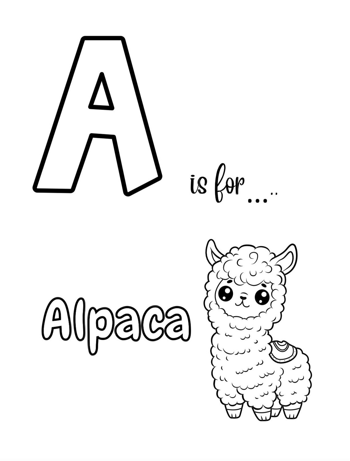 FARM ALPHABET Coloring Pages - Etsy