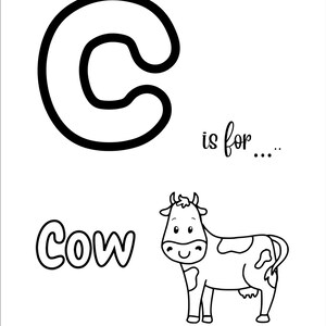 FARM ALPHABET Coloring Pages - Etsy