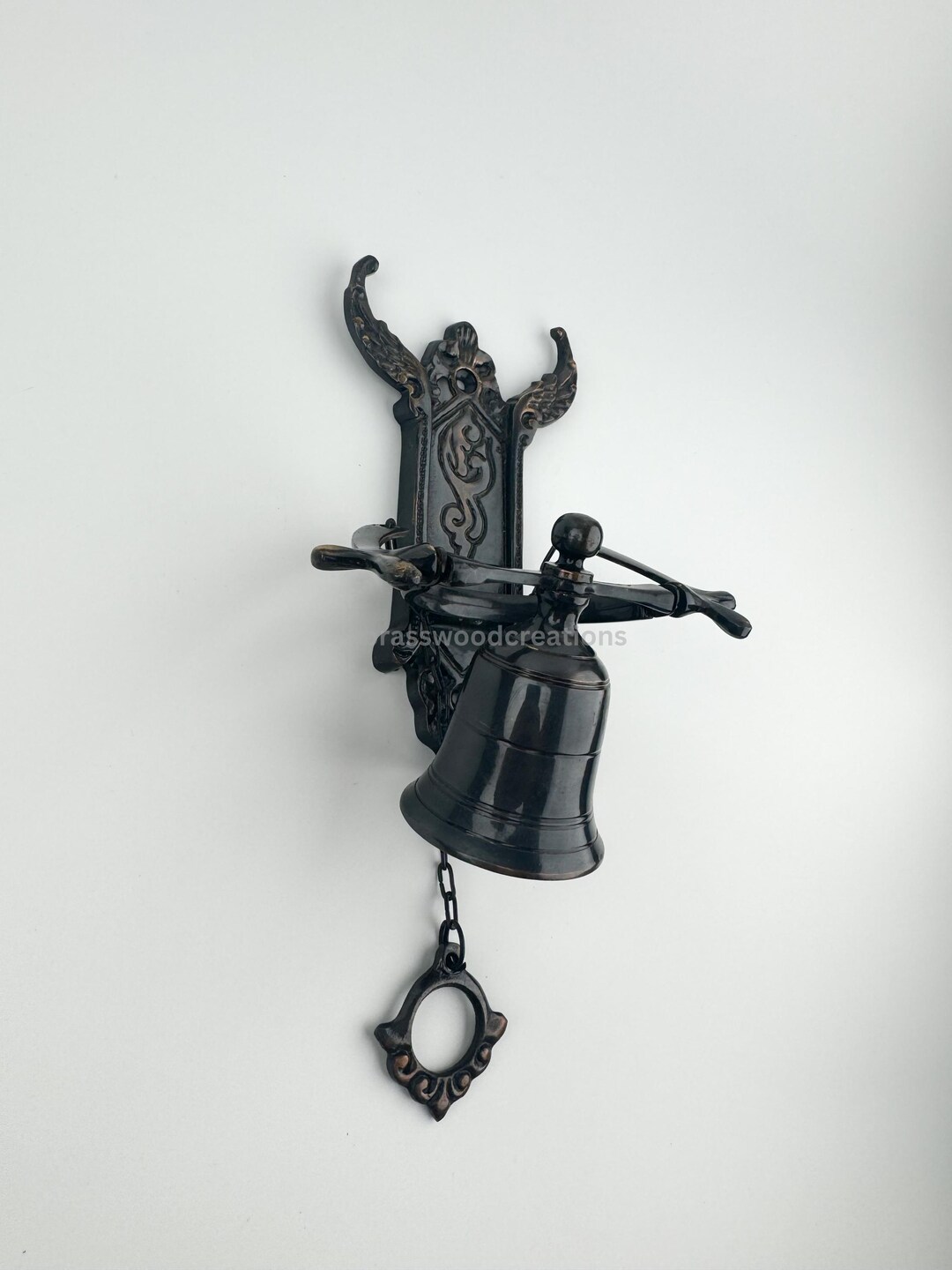 Vintage Brass Door Knocker With Bell: Unique Door Decor (10") - Etsy
