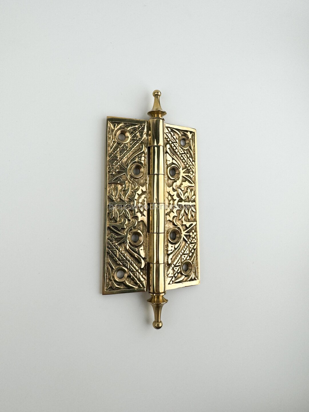 4.5" Antique Brass Door Hinges, Vintage Brass Decoration, Unique Door ...