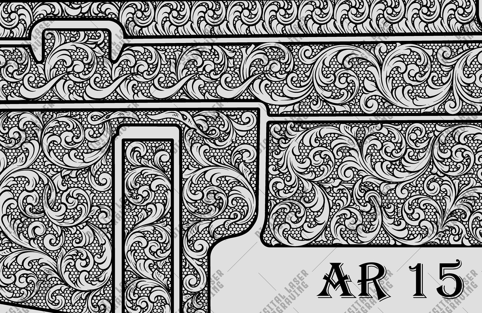 Laser Engraving Firearms Artwork Ar 15 Scrollwork - Etsy