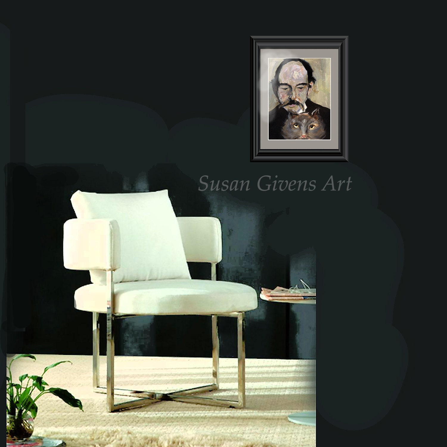 Evil Cat Art Thomas Hardy's Cat Cat Painting Print English Poets Cat ...