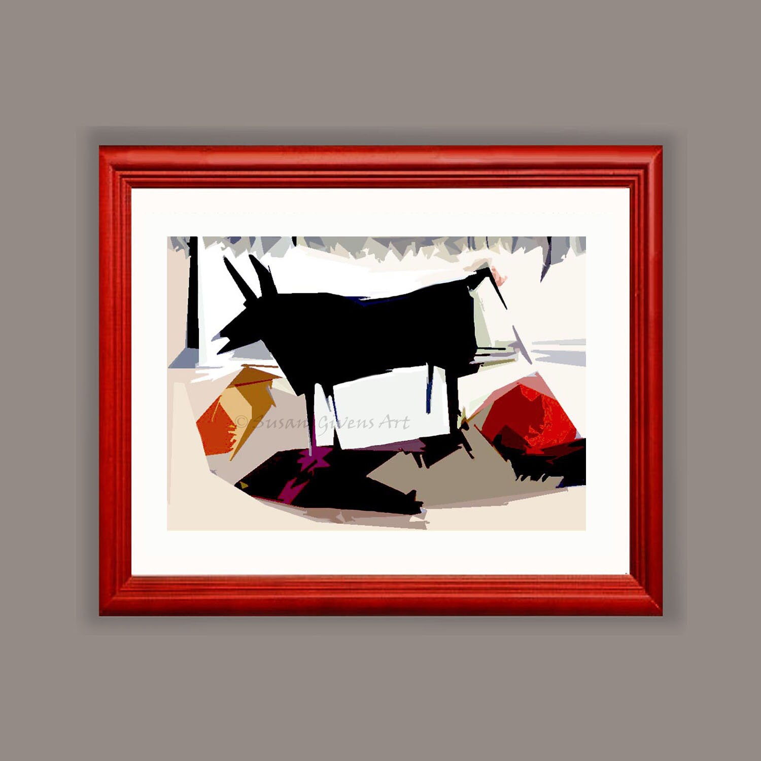 Abstract Black Bull Art Black Cattle Print Latino Bull Art - Etsy