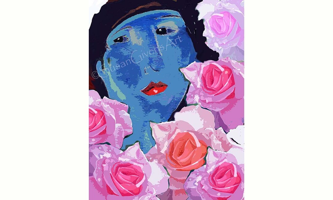 Botanical Rose Print, Fine Art Print, Gallery Quality Print, Lady at ...