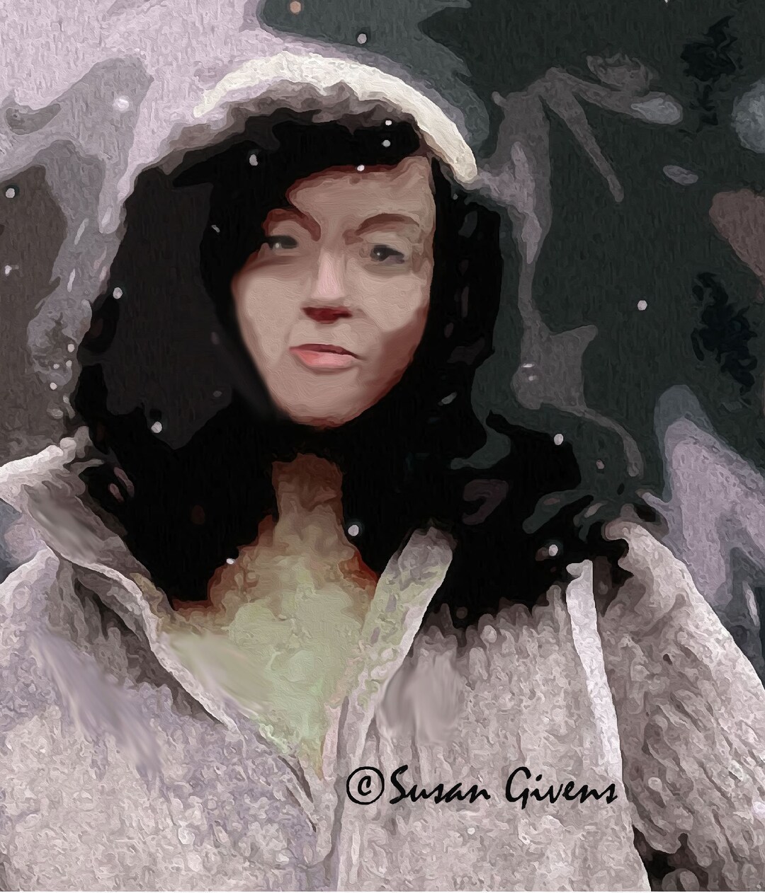 Snow Indian Portrait, Native American Face, Winter Indian Woman ...