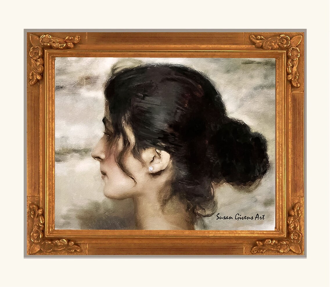 Italian Girl Print Italy Girl Portrait Girl From Italy Art Engaged ...