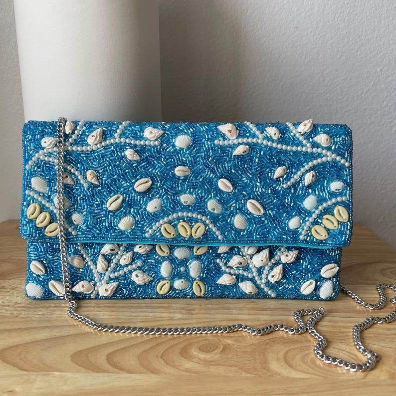 Seed Bead Bags Beaded Clutch Bags Boho Handbags Seashell Clutch Beaded ...