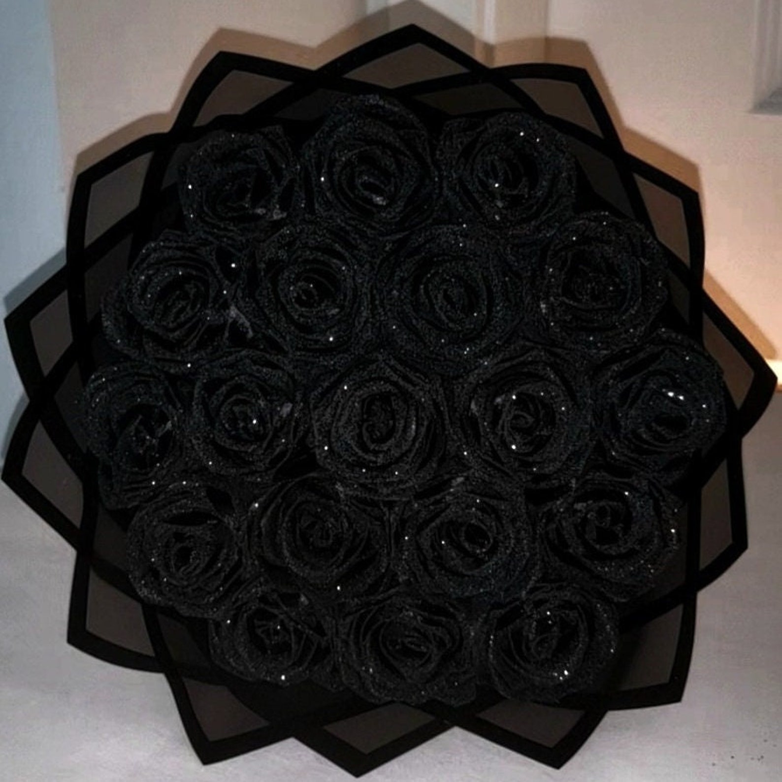 20 Glittery Ribbon Rose Bouquet - Etsy
