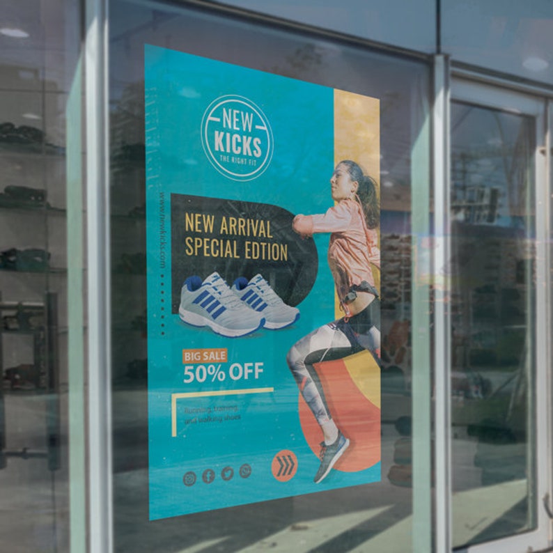 Window Cling Signage Square Storefront Business Display Customer ... Window Cling Signage Square Storefront Business Display Customer ...