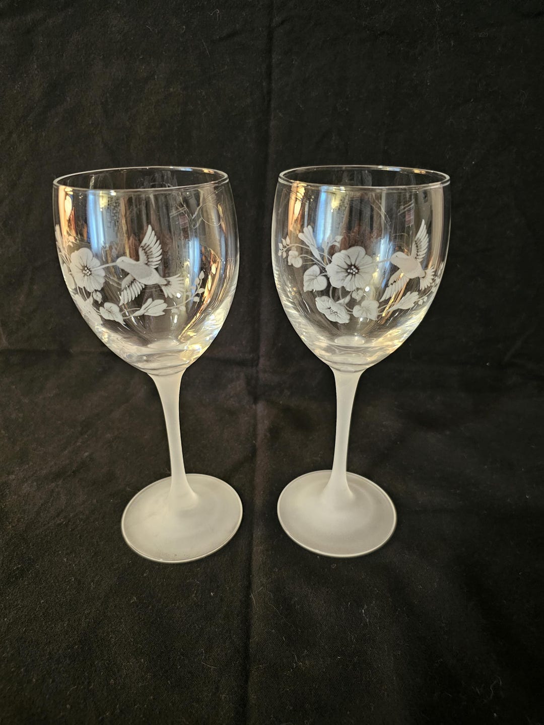 Set of Vintage Avon Hummingbird Wine Glasses - Etsy