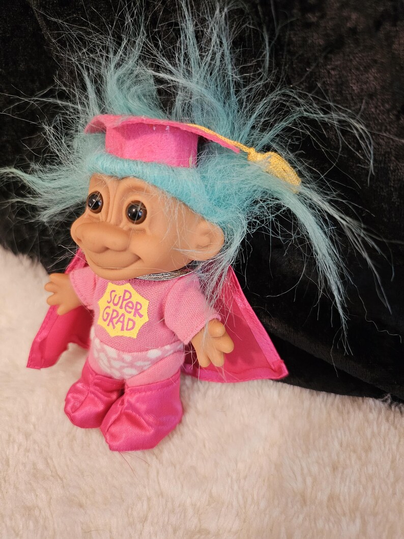 Vintage 4" Super Grad Troll Doll - Etsy