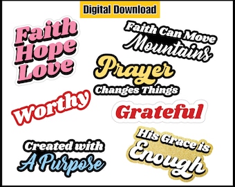 Christian Photo Booth Props - Digital Download - Religious Party ...