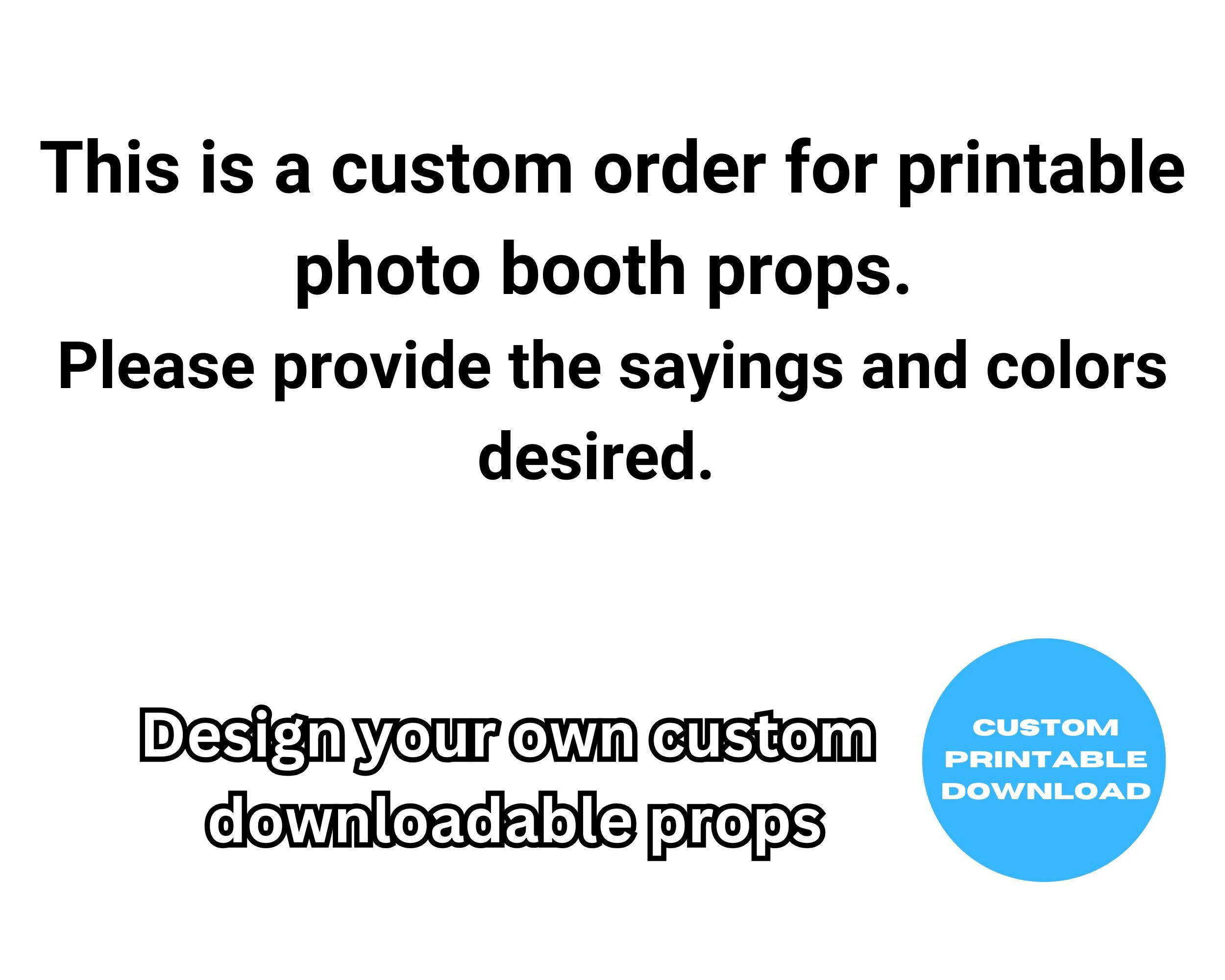 4 Custom Downloadable Photo Booth Props PNG Files | Custom Photo Props ...