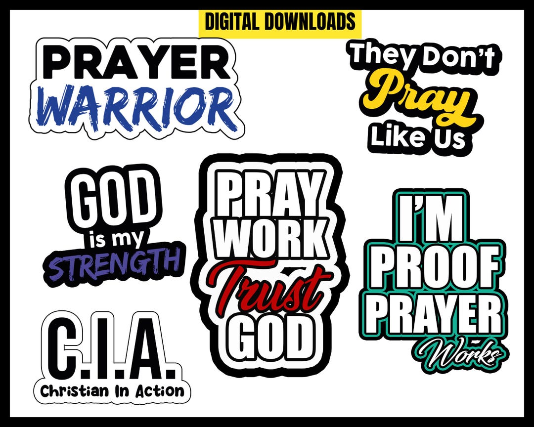 Prayer and Faith Photo Booth Props | Digital Download | Church Events ...