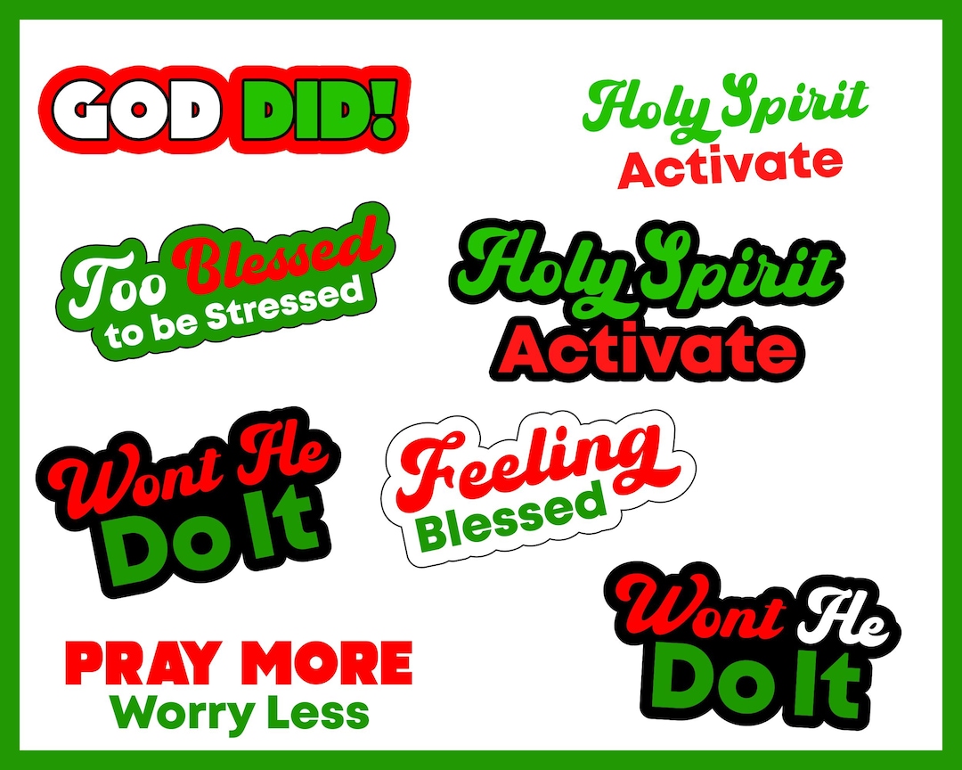 Christmas Version Christian Photo Booth Props - Digital Download ...