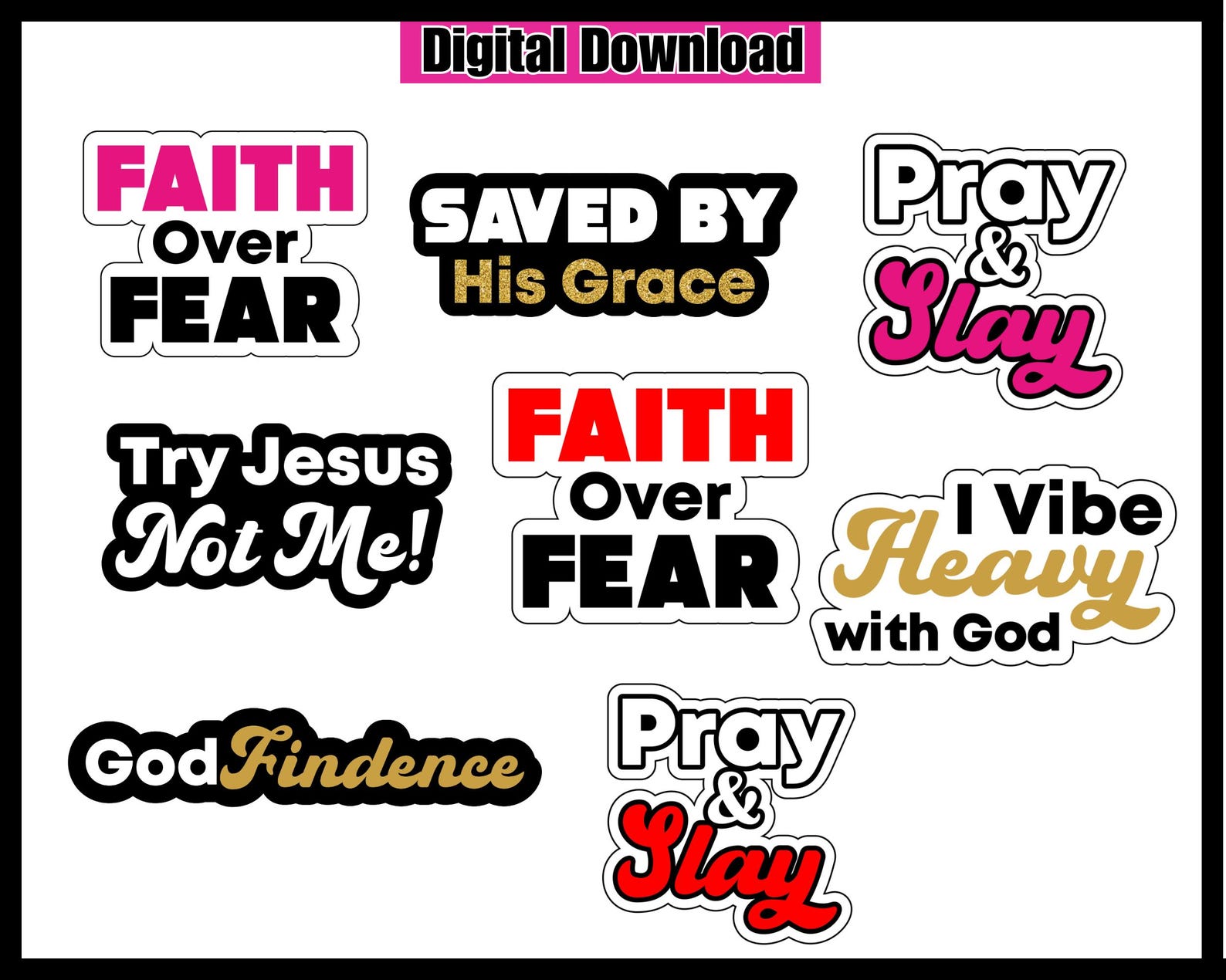 Faith-based Photo Booth Props | Digital Downloads for Religious ...
