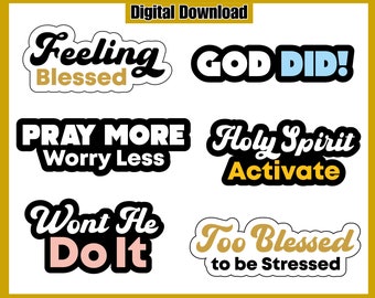 Faith and Inspiration Photo Booth Props - Digital Download - Religious ...