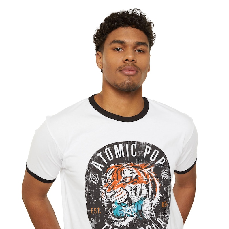 Atomic Pop Tiger Cola Ringer T-shirt: Retro-futurism Graphic Tee - Etsy