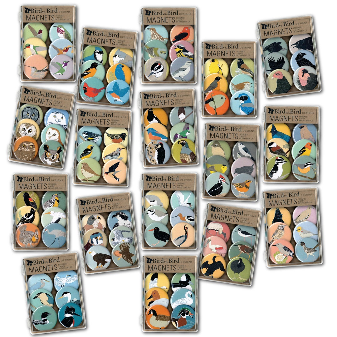 Bird Magnet Gift Set | Choose From 17 Themes | Nature Audubon Birder ...