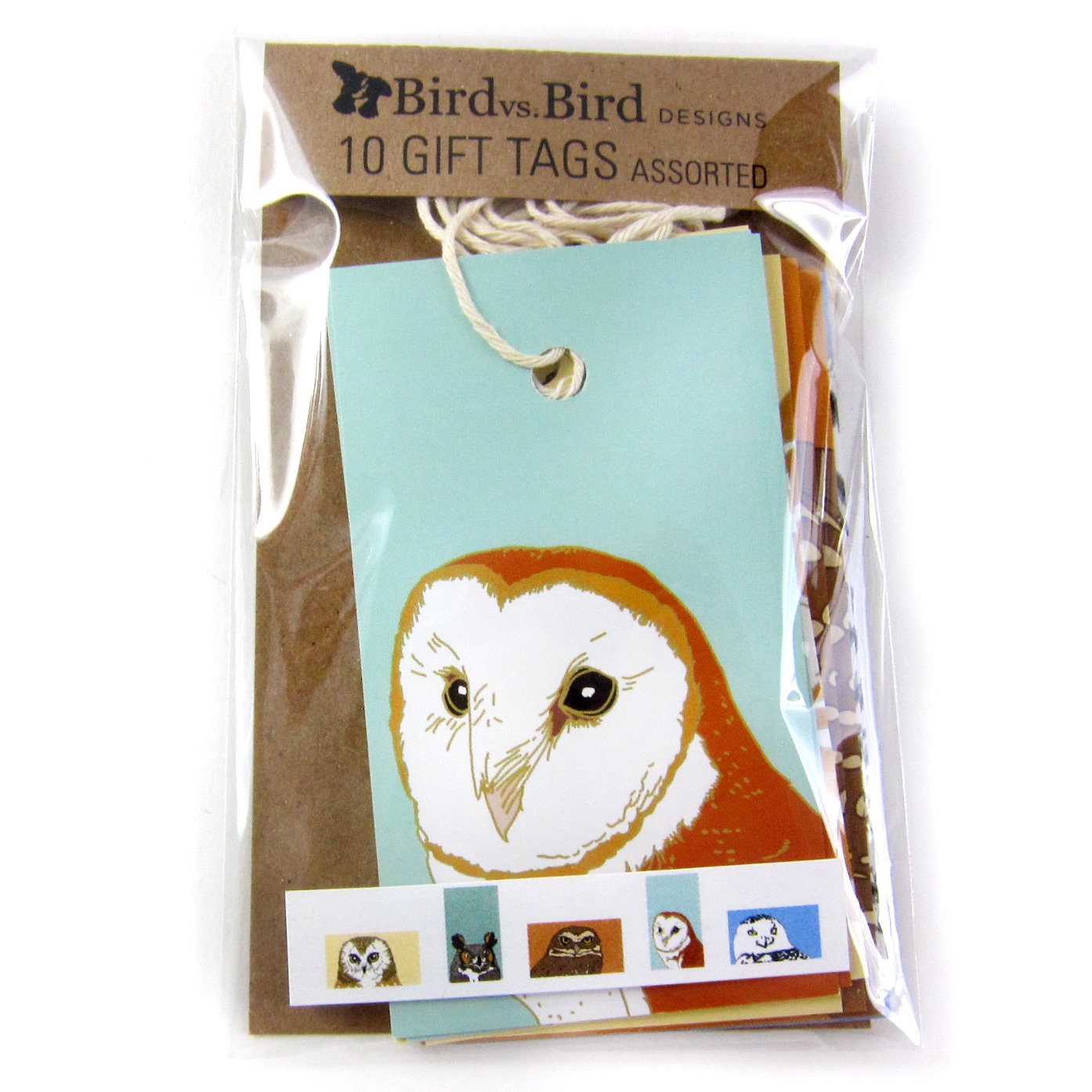 10 Owl Gift Tags 2 Each of 6 Designs Printed on Recycled | Etsy