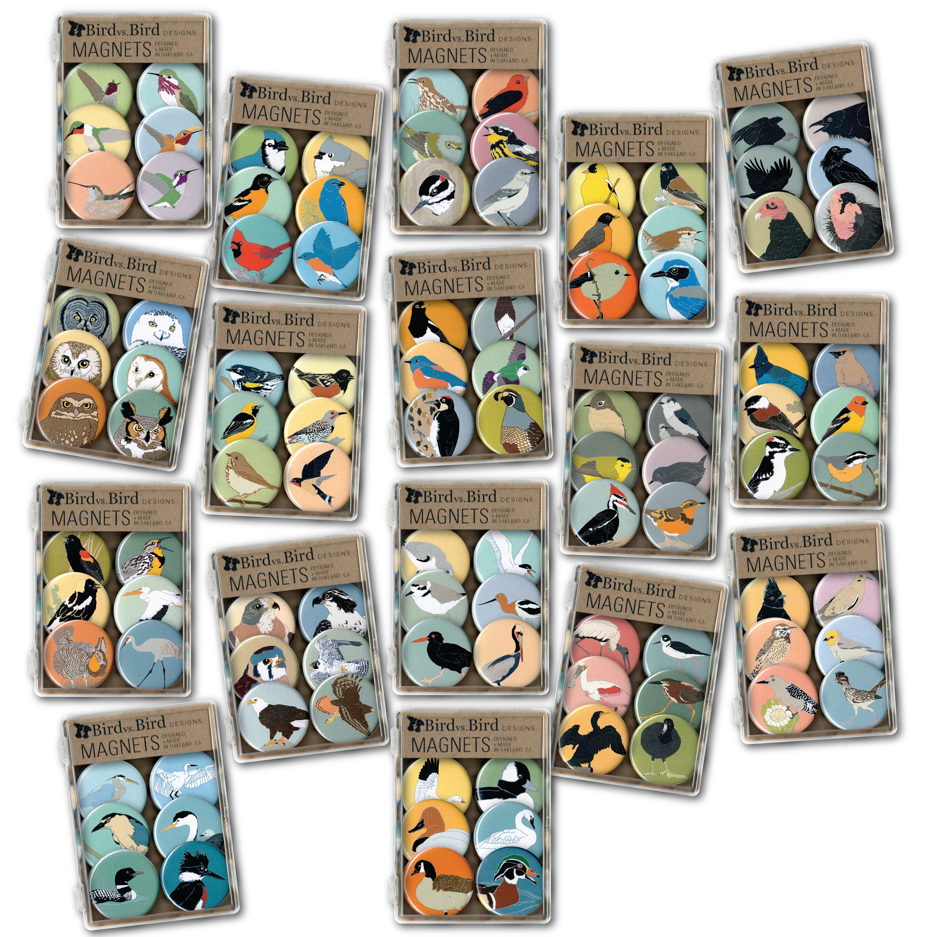 Western Backyard Bird Magnets | Gift Set of 6 | Cute Nature Outdoors ...