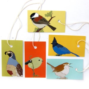 10 Wild Bird Gift Tags | 2 Each of 6 Designs | Printed on Recycled ...