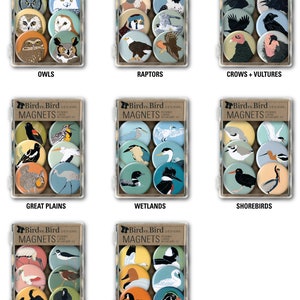 Bird Magnet Gift Set | Choose From 17 Themes | Nature Audubon Birder ...