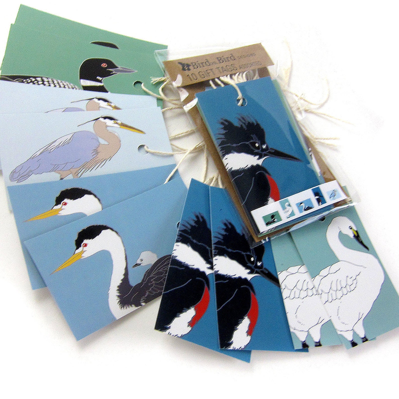 10 Waterbird Gift Tags 2 Each of 6 Designs Printed on - Etsy