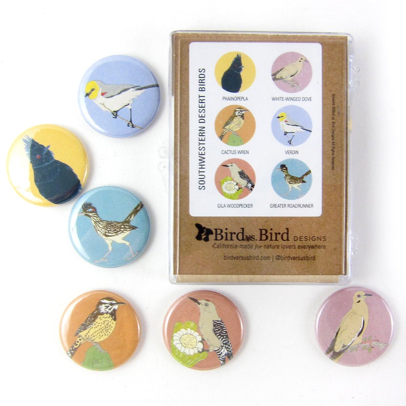 Desert Birds Magnets Set of 6 Nature Outdoors Birder | Etsy