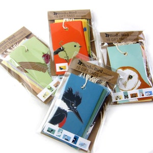 10 Wild Bird Gift Tags | 2 Each of 6 Designs | Printed on Recycled ...