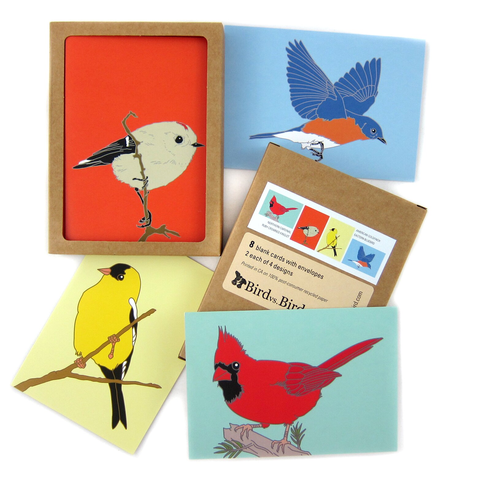 Box of Songbird Note Cards 2 Each of 4 Designs Printed on - Etsy
