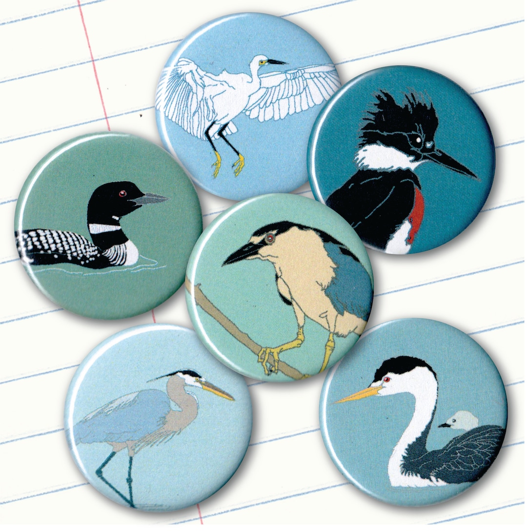 Wetland Birds Magnets | Gift Set of 6 | Waterbird Nature Outdoors ...